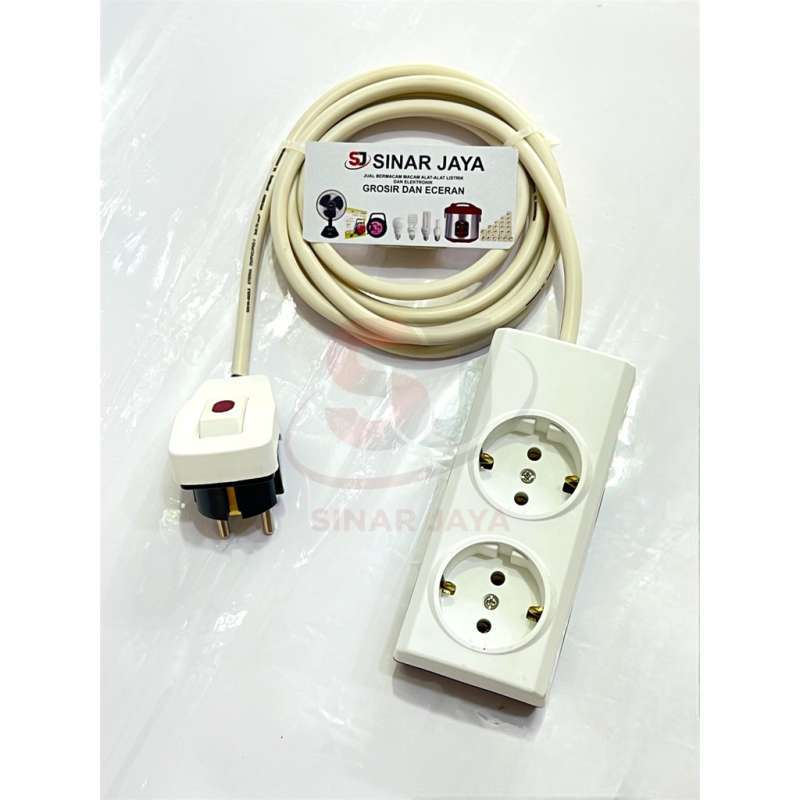 Jual Stop Kontak Jadi Broco 2,3,4,5 Lubang+ Kabel Eterna 2x075 + Steker Lampu On Off Broco ...