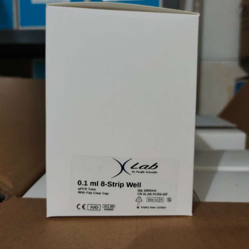 Jual Pcr Tube 8 Strip Flat Clear Cap 0,1 Ml 125 Strips/box Qpcr Tubes Xlab Di Seller Afifah Tick ...
