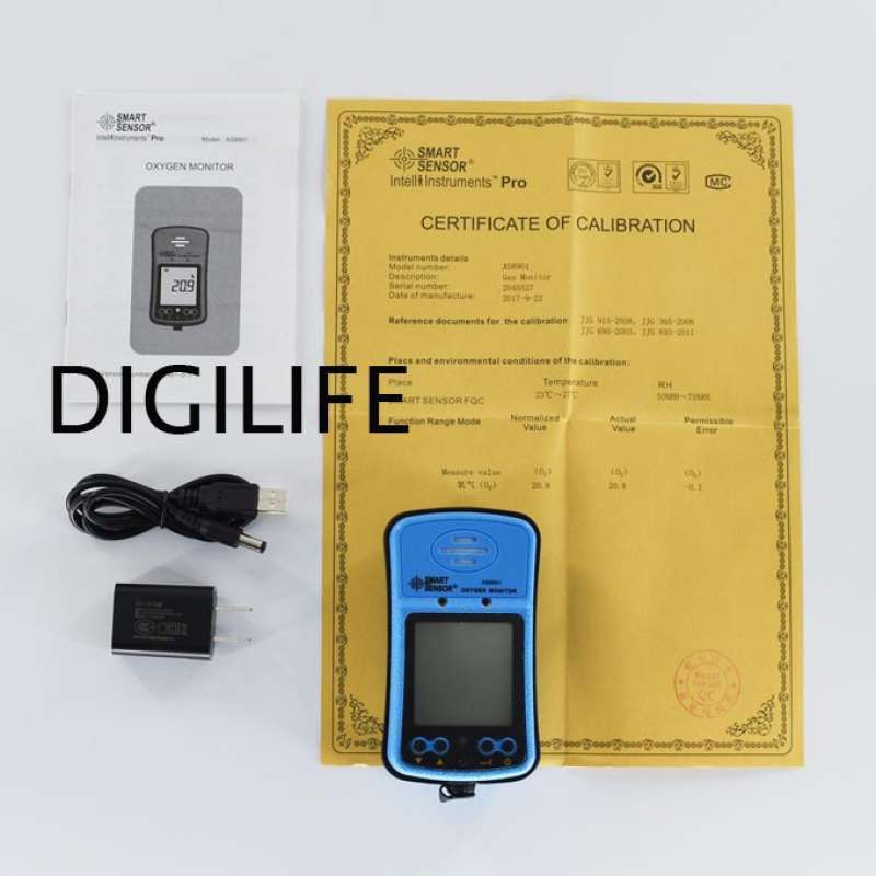 Promo OXYGEN DETECTOR KALIBRASI SMART SENSOR AS8901 O2 TESTER OKSIGEN ...