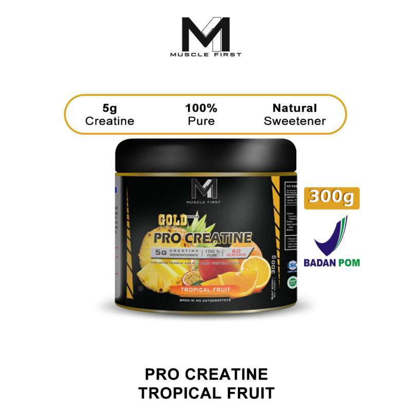 Promo Muscle First Pro Gold Creatine Tropical Fruit 360gr - Menambah ...
