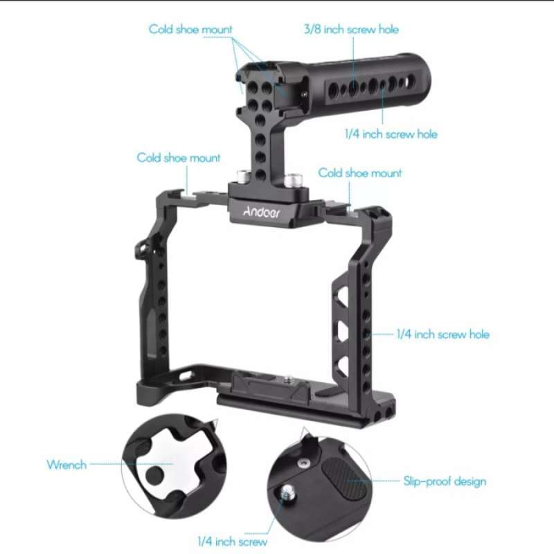 Promo Andoer Rig Cage Top Handle Hand Grip Sony A7iv A7 Mark 4 Iv ...
