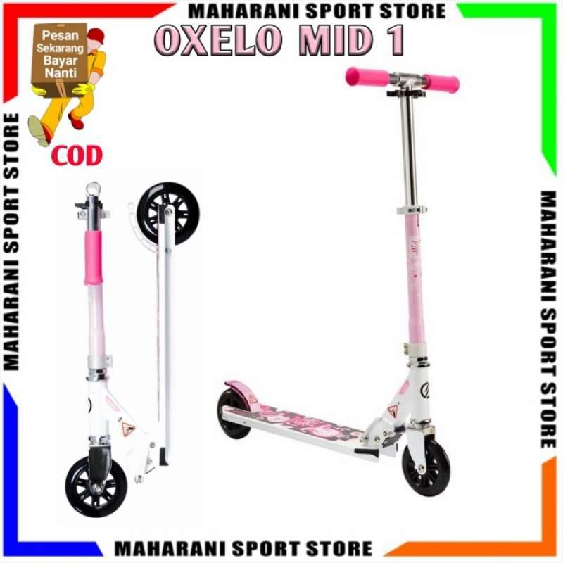 Promo Skuter Anak Oxelo Mid 1 Putih Pink Utk Tinggi Badan 110-150 Cm ...