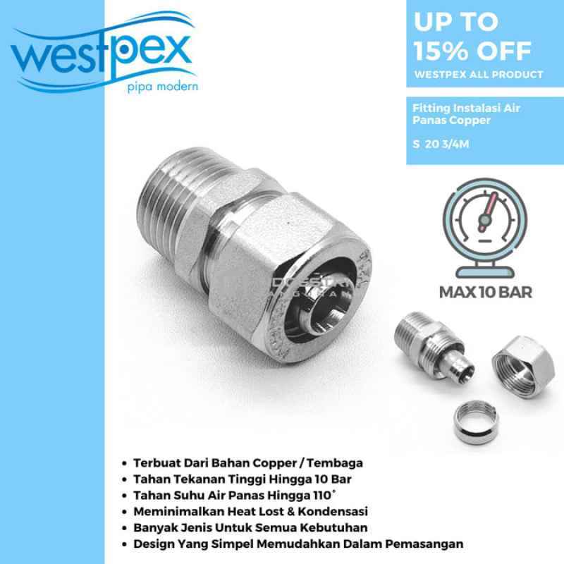 Jual Premium Socket Westpex S 20 - 3/4 M Sock Drat Luar Fitting Pipa Pex Limited Di Seller ...