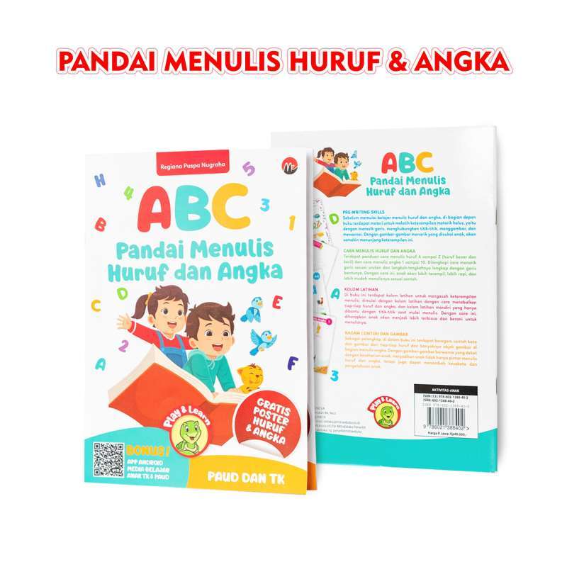 Jual Buku Belajar Anak TK PAUD ABC Pandai Menulis Huruf dan Angka / 10 ...