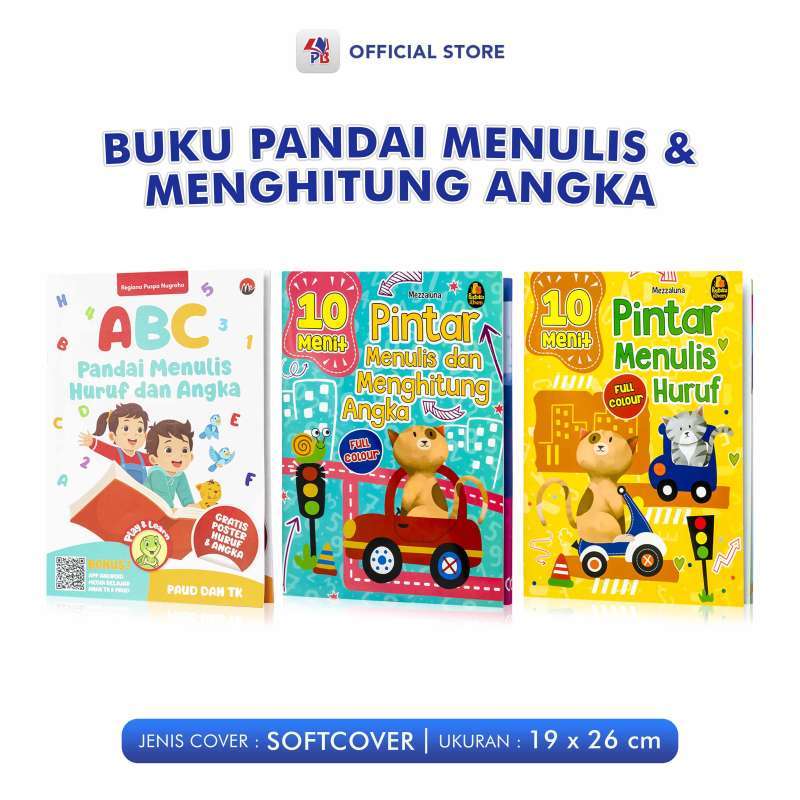 Jual Buku Belajar Anak Tk Paud Abc Pandai Menulis Huruf Dan Angka / 10 ...