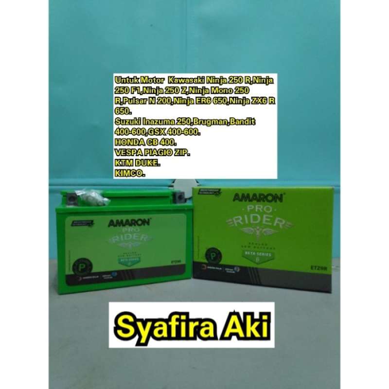 Jual Aki Ninja 250cc,Kawasaki pulsar ns200 Amaron ETZ9R di Seller Huma Auto Race - Duri Kepa ...