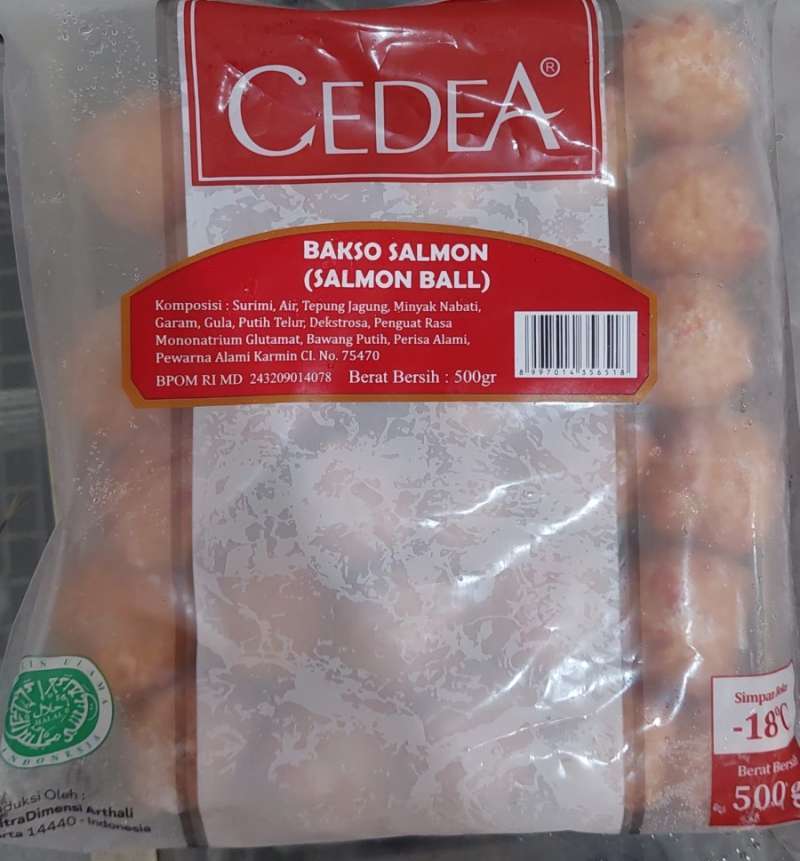 Jual CEDEA Salmon Ball 500g Bakso Salmon Frozen Food di Seller Joycha ...