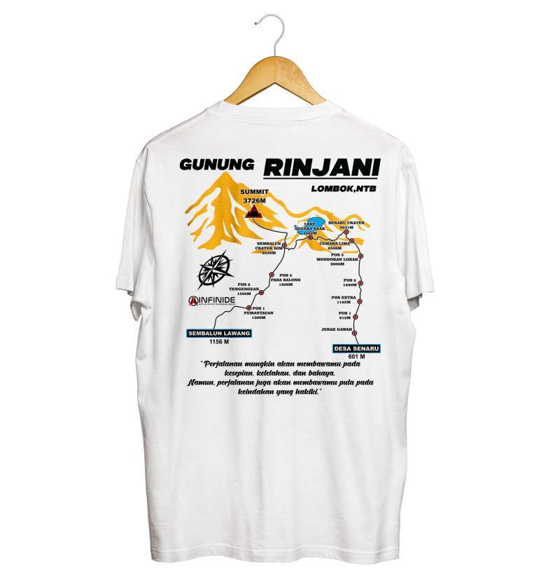 Promo Infinide T-Shirt Original JALUR PENDAKIAN GUNUNG RINJANI Kaos ... Promo Infinide T-Shirt Original JALUR PENDAKIAN GUNUNG RINJANI Kaos ...