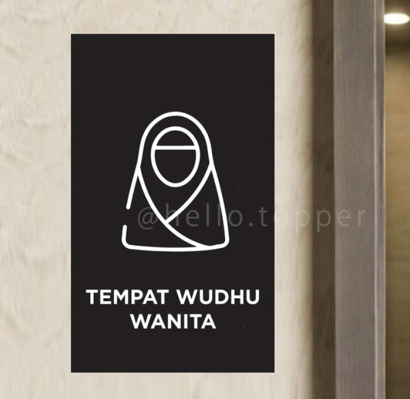 Jual Sign Tempat Wudhu Wanita Acrylic Modern 15X25 | Sign Board Acrylic ...
