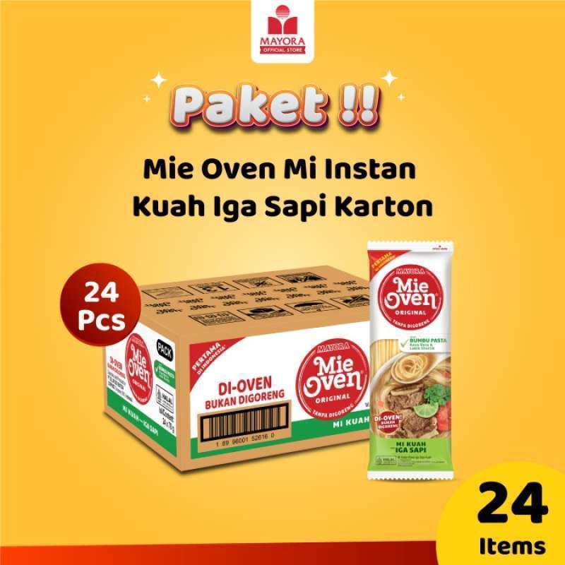 Promo Mie Oven Mi Instan Kuah Iga Sapi Karton Diskon 7% di Seller Sumber harapan SNA STORE23 ...