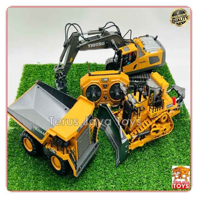 Jual Mainan Mobil Remote Control Truk Excavator Buldozer Dump Truk ...