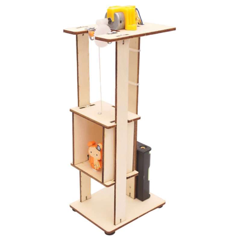 Promo DIY Electric Lift Kids Educational Toy Elevator Model Science ...