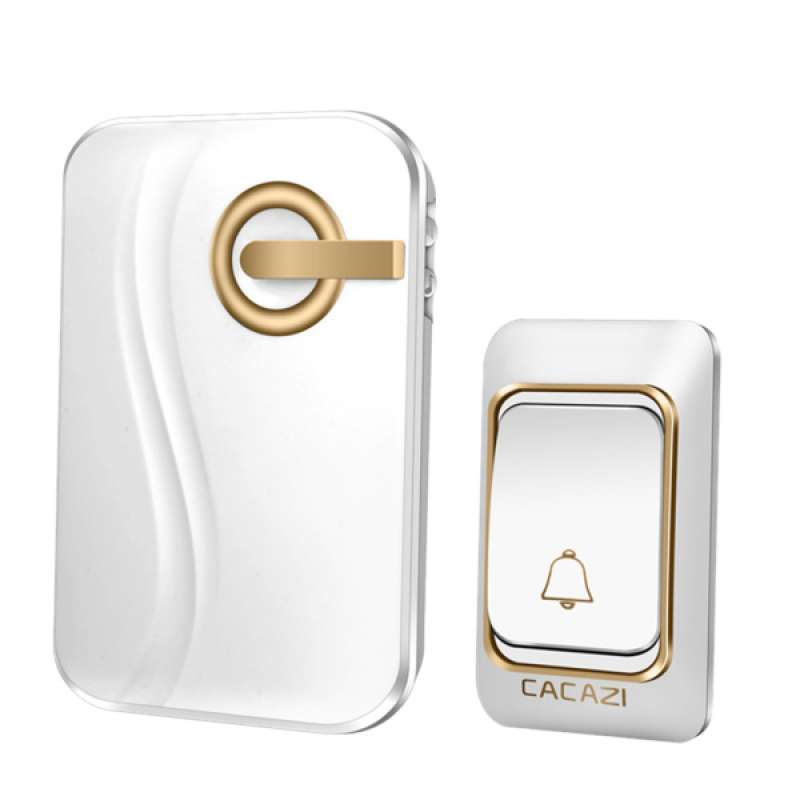 Promo Cordless Doorbell Push Button Door Bell Chime Set -1 Transmitter+ ...