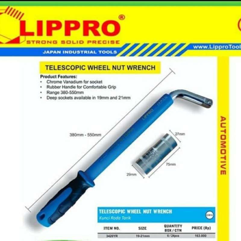 Promo Kunci Roda Tarik Lippro 19 X 21 Telescopic Wheel Nut Wrench Lipro ...