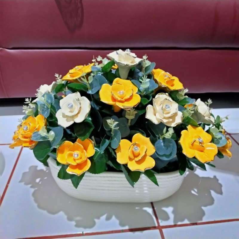 Promo Bunga Capodimonte + Bunga London + Bunga Keramik 21 Tangkai ...