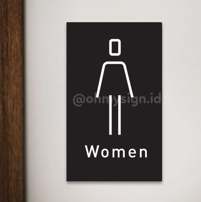 Jual TOILET SIGN ACRYLIC WANITA WOMEN RESTROOM | SIGN TOILET PRINTED di ...