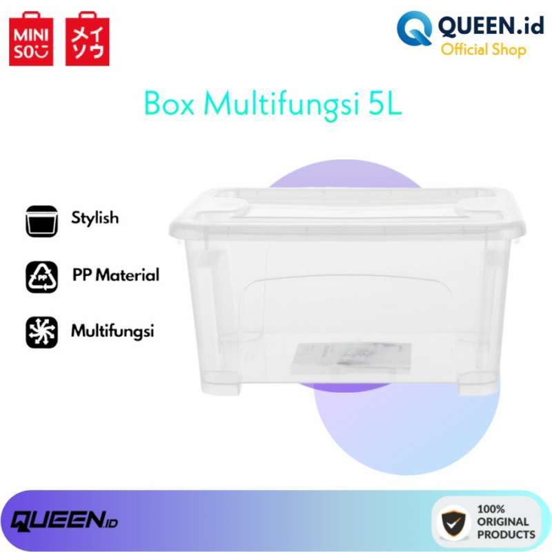 Jual Miniso Box Plastik Storage Classic Kotak Multifungsi Penyimpanan ...