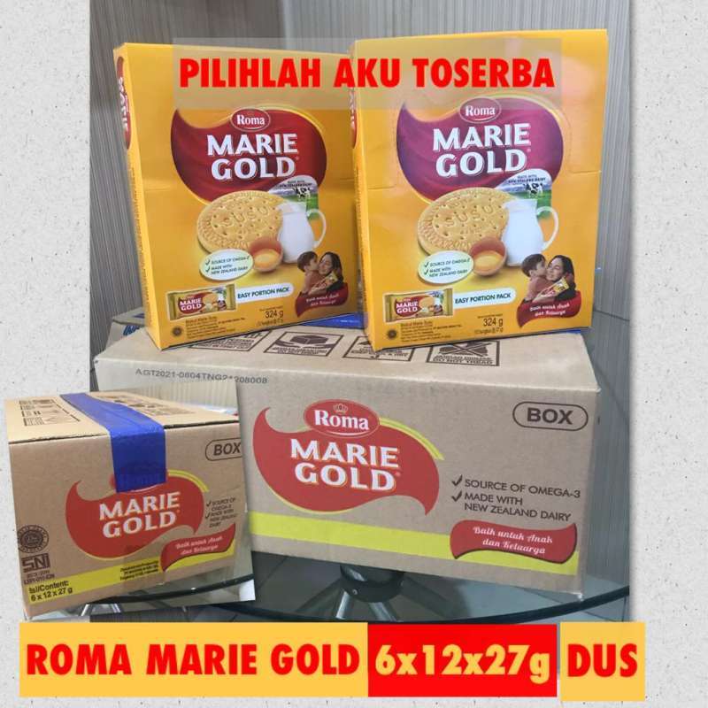 Jual Roma MARIE GOLD isi 12 bungkus @ 27 gram ( HARGA 1 DUS ISI 6 BOX ...