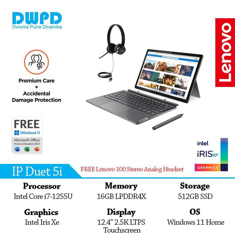 Jual Lenovo Ideapad Duet Intel Core I U Gb Lpddr X Gb Ssd K X Ltps