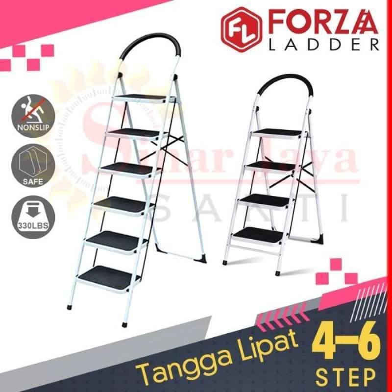 Jual Tangga Lipat 4 dan 6 Step FORZA | Tangga Besi Duduk dengan Step ...