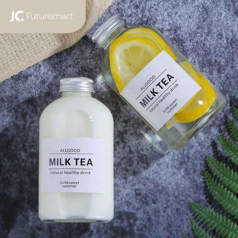 Jual Botol Kaca Bulat 280ml Tutup Aluminium - B-280 Kemasan Kopi Susu ...