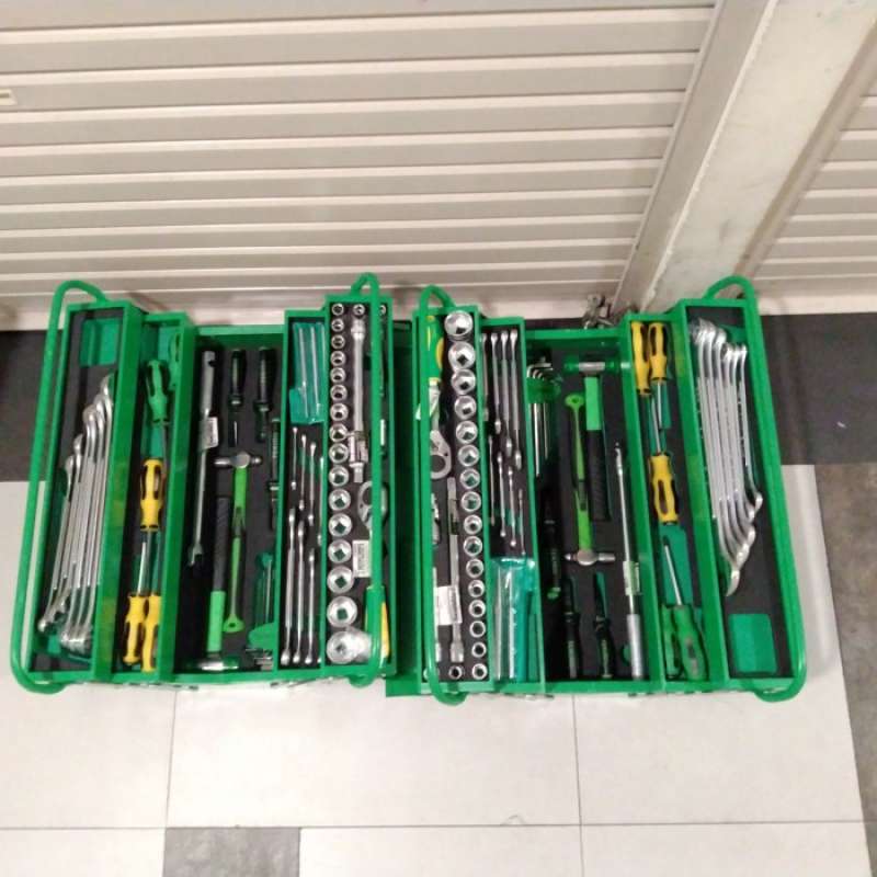 Promo Mekanik Tool Set 66 Pcs Tekiro Mechanic Tools Set - Hijau Diskon ...