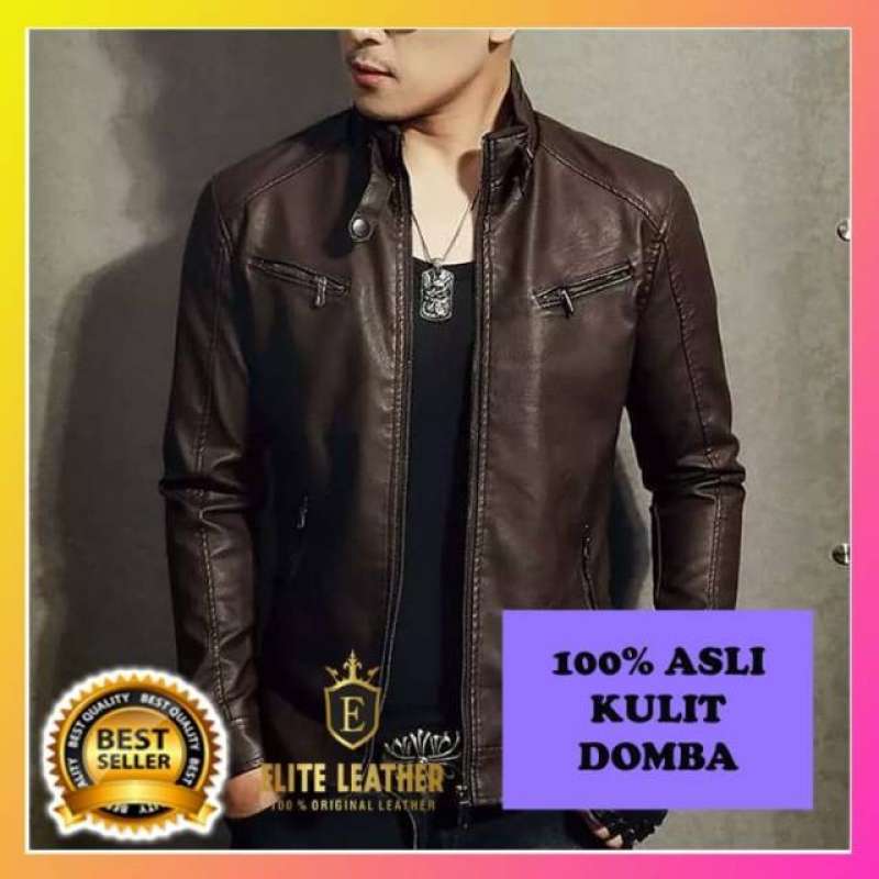 Jual Jaket kulit pria asli kulit domba garut kualitas super warna black ...