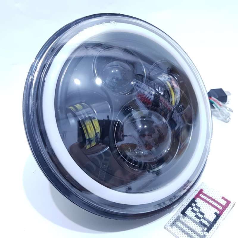 Promo LAMPU DAYMAKER LED 7 INCH 4 MATA LENSA 2 WARNA HIGH LOW 7 INCHI ...