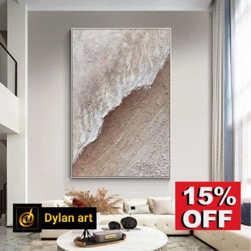 Jual lukisan abstrak modern hiasan dinding aesthetic brown texture ...