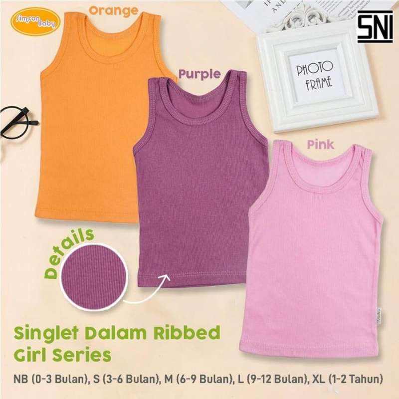 Jual Singlet Rib Polos Warna Simson - READY MANADO di Seller Onee Twoo ...