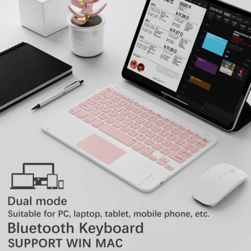 Jual Keyboard Touchpad With Mouse Bluetooth For iPad Tablet Android Ios ...