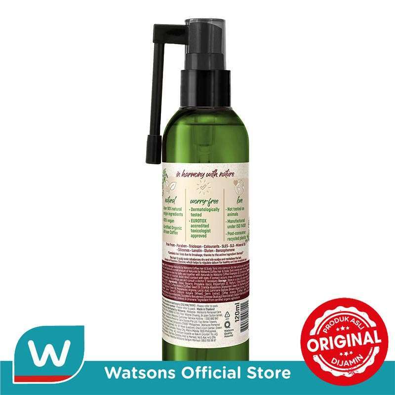 Promo Naturals By Watsons Coffee Hair & Scalp Tonic 120ml Diskon 24% Di ...