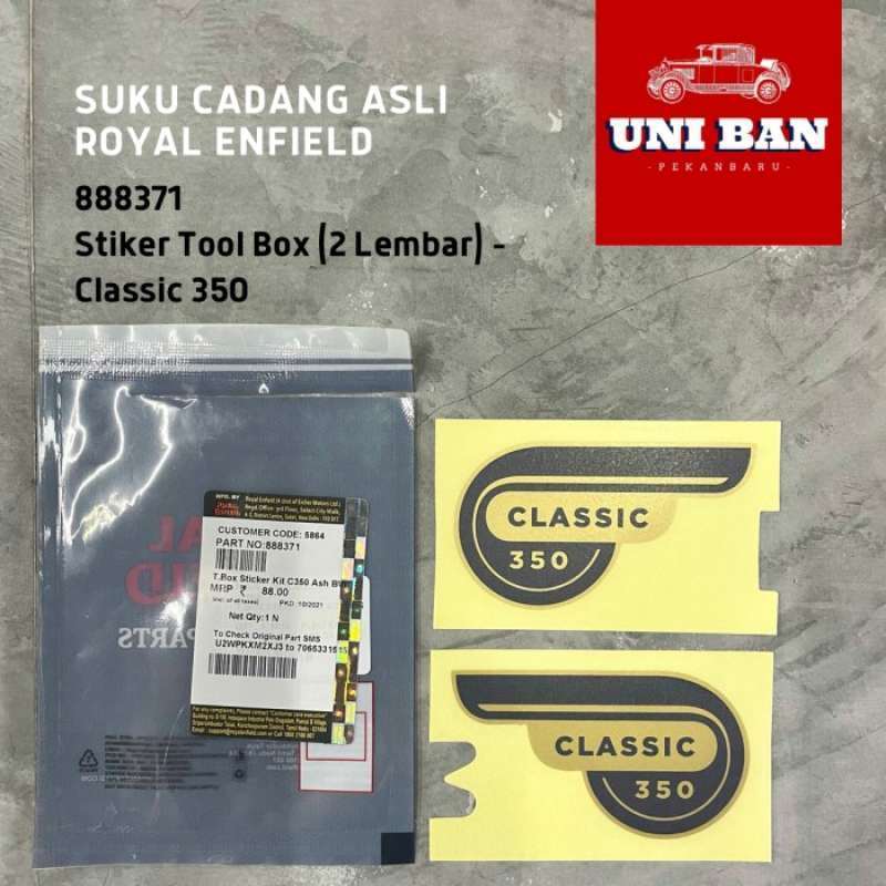 Promo Stiker Toolbox Classic 350 2 Lembar 888371 - Royal Enfield Asli ...