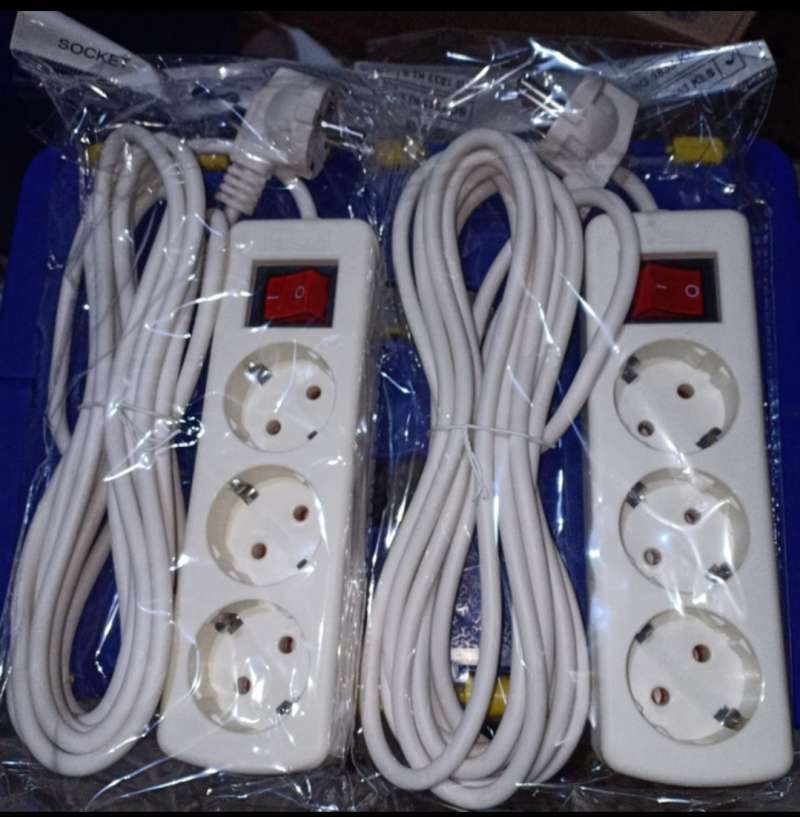Promo Stop Kontak 3 Lobang + Kabel 5 Meter / Rol Kabel 3 Lobang ...