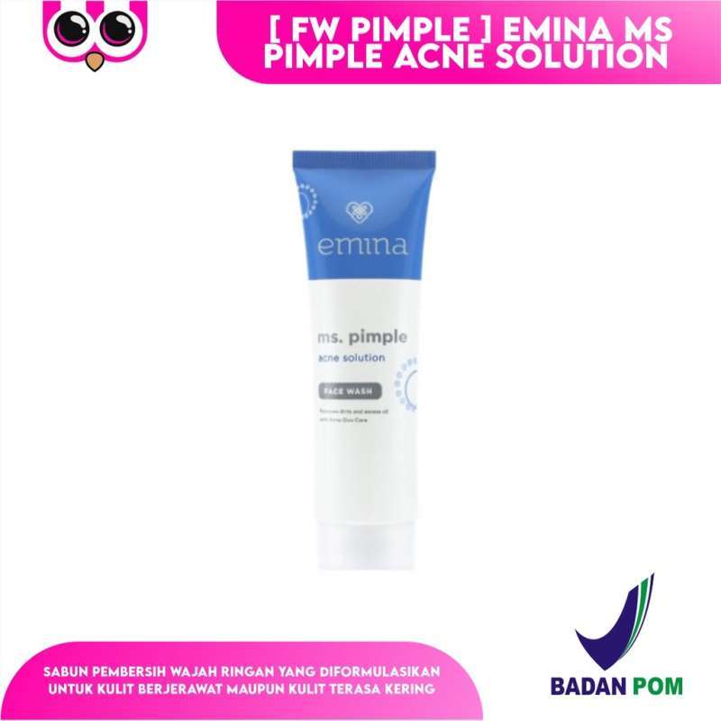 Jual [ Fw Pimple ] Emina Ms Pimple Acne Solution Face Wash 50ml / Sabun ...