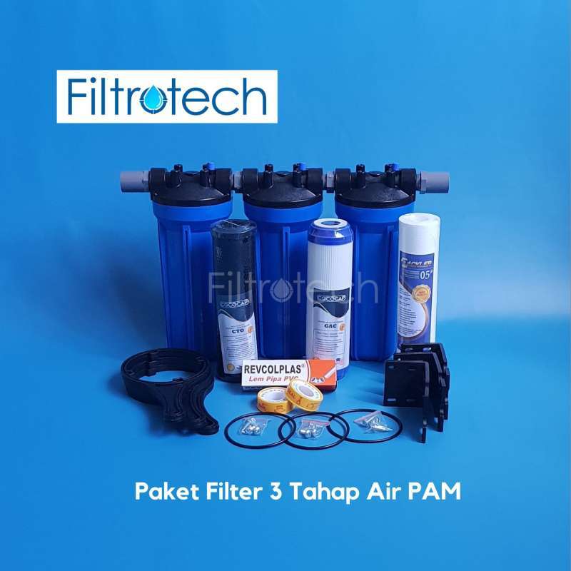 Jual Paket Filter Air 3 Tahap Ledeng, Pam 10 Inch - Paket Housing ...
