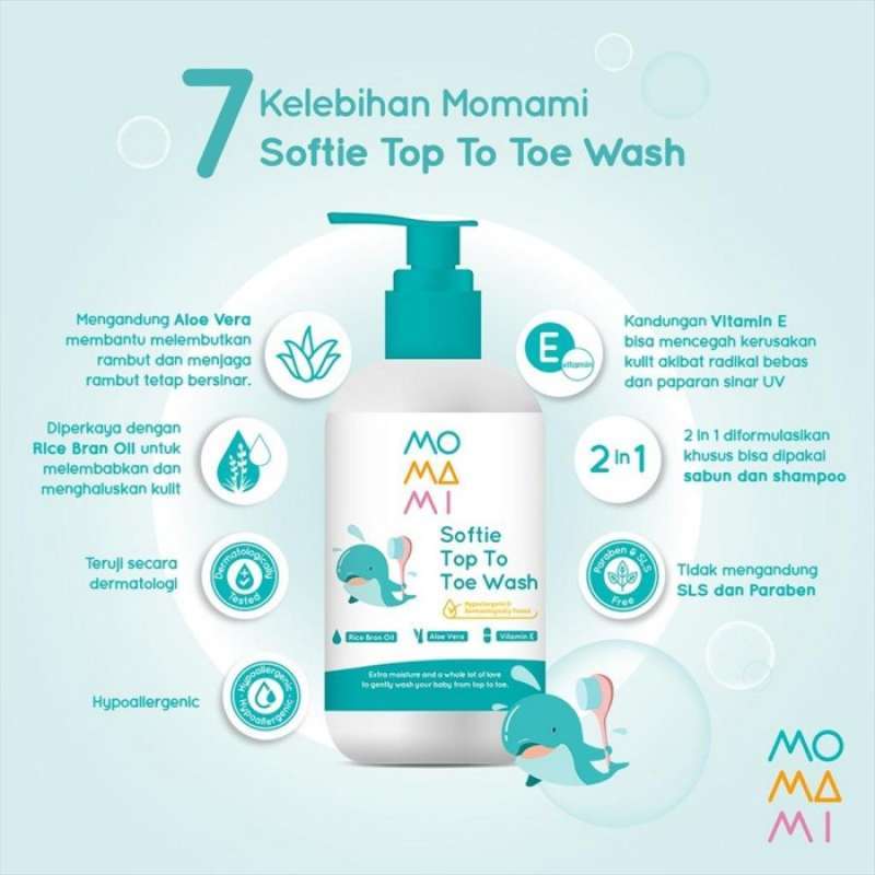Jual Momami Softie Top To Toe Wash 235Ml Liquid Sabun Bayi Anak 126613 ...