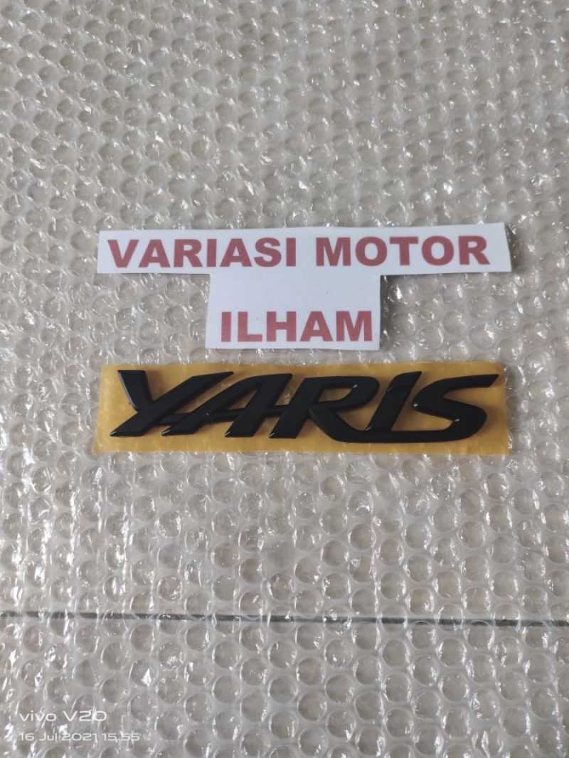 Promo emblem tulisan yaris warna hitam doff/ hitam glossy Diskon 23% di ...
