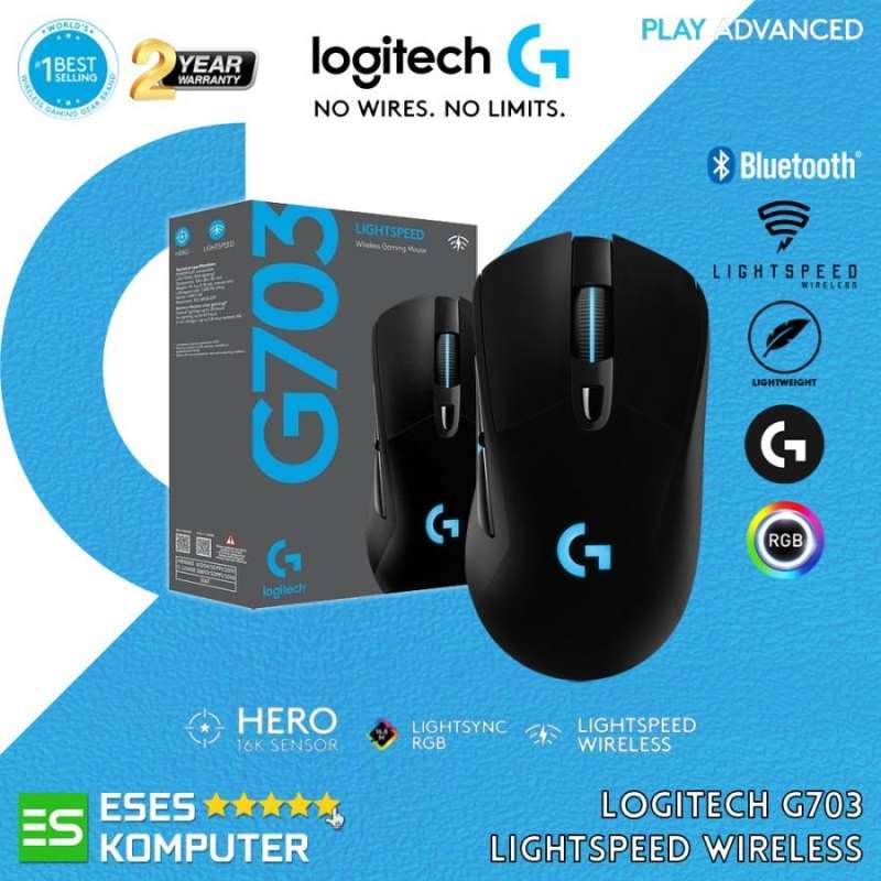 Jual Mouse Logitech G703 Lightspeed Wireless | Ergonomic Mouse Gaming Di Seller Eses Komputer ...