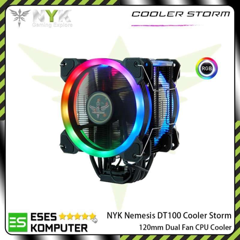 Jual Hsf Nyk Nemesis Dt100 Cooler Storm Rgb | 120mm Dual Fan Cpu Cooler Di Seller Eses Komputer ...