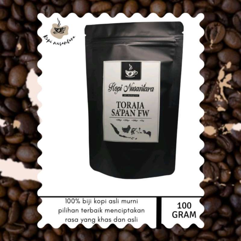 Jual Kopi Toraja Sa'pan Fw 100% Biji Bubuk Kopi Asli Murni 100gram ...