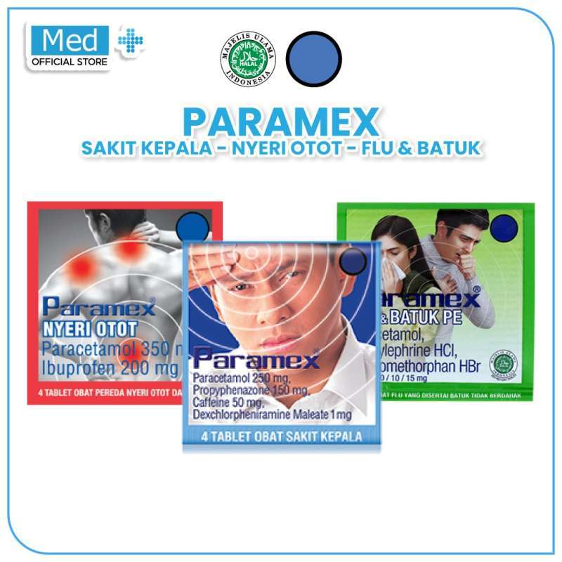 Jual Med+ Paramex Tablet / Paramex Nyeri Otot / Paramex Sakit Kepala ...