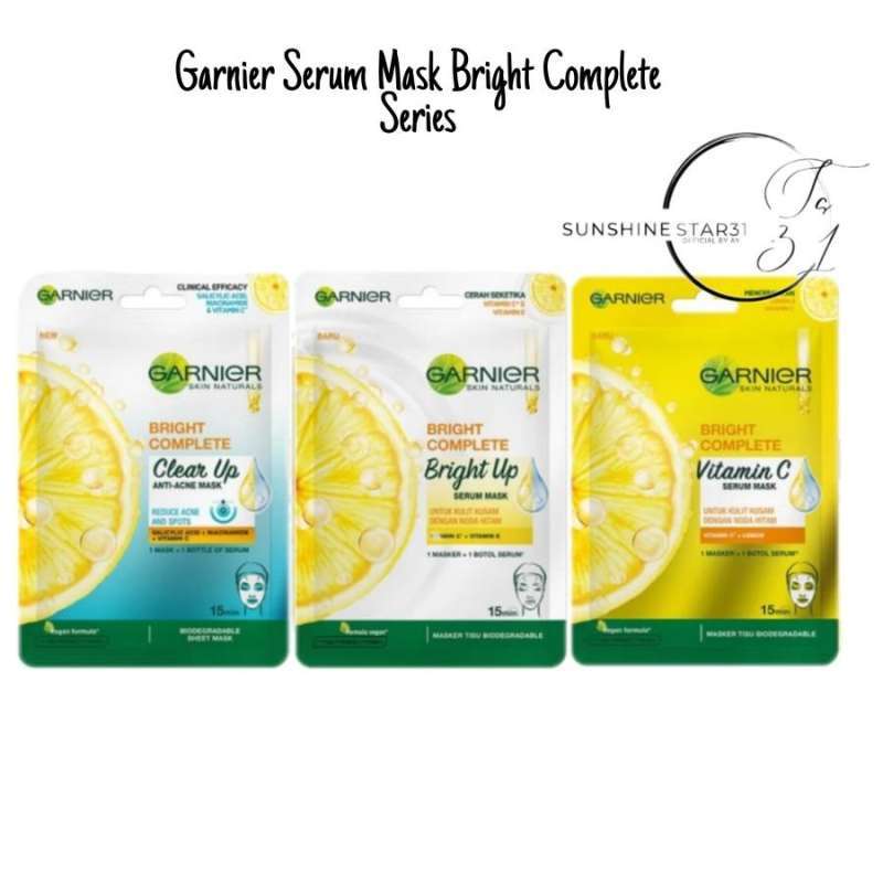 Jual Garnier Serum Mask Bright Complete Series di Seller SunshineStar31 ...