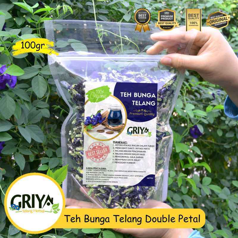 Promo Bunga Telang Kering Premium 100gr Diskon 18% di Seller Griya ...