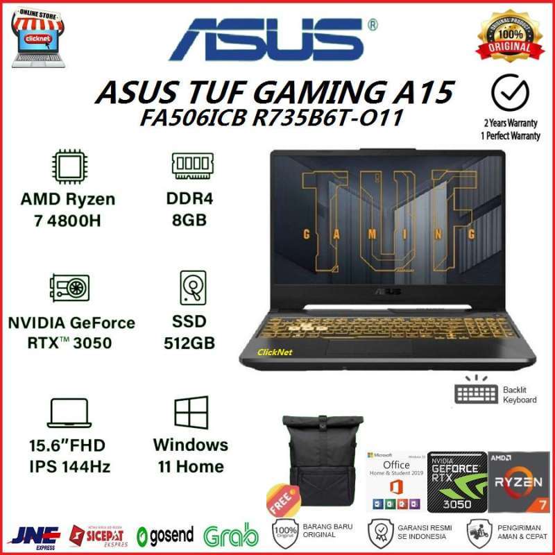 Jual ASUS TUF FA506ICB-R735B6T-O11 Ryzen 7-4800H 8GB 512GB SSD RTX3050 ... Jual ASUS TUF FA506ICB-R735B6T-O11 Ryzen 7-4800H 8GB 512GB SSD RTX3050 ...