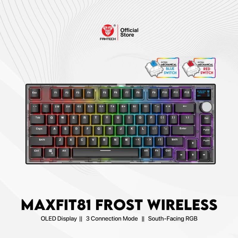 Jual Fantech Maxfit81 Wireless 75% Mechanical Keyboard Gaming Abs Di ...