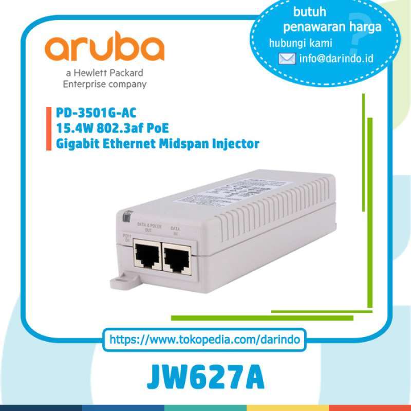 Promo PD-3501G-AC 15.4W 802.3af PoE Power Injector [JW627A] Diskon 23% ...