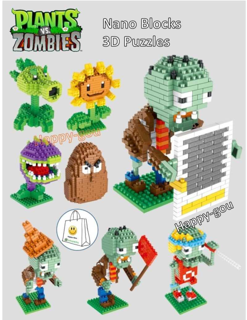 Jual Mainan Nano Block Plants Vs Zombies Montessori Puzzle Bricks Lego ...