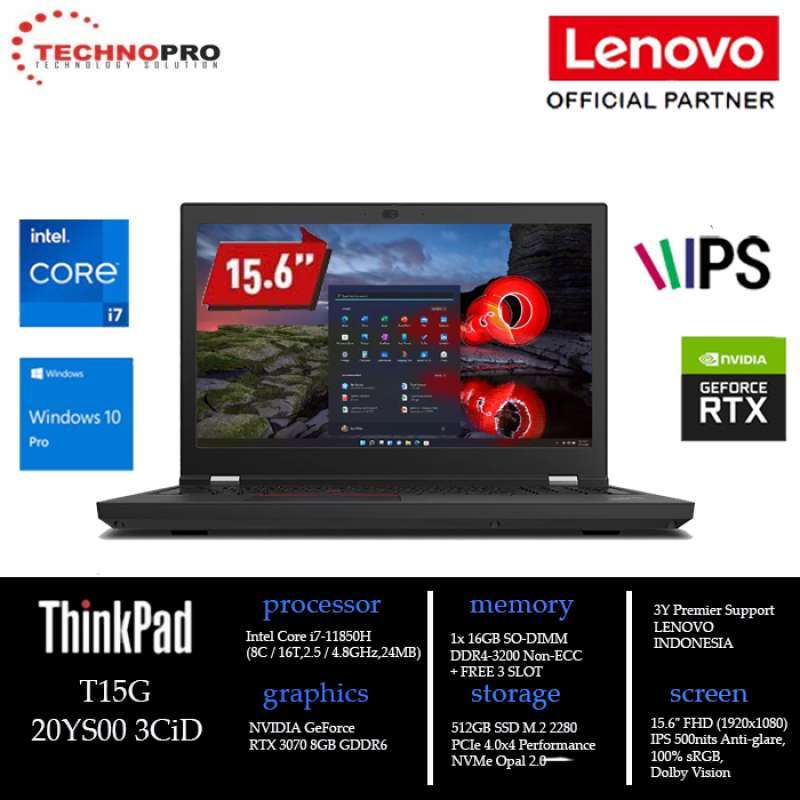 Jual Lenovo Thinkpad T15g Gen 2 3cid || Core I7-11850h 16gb 512gb Ssd ...
