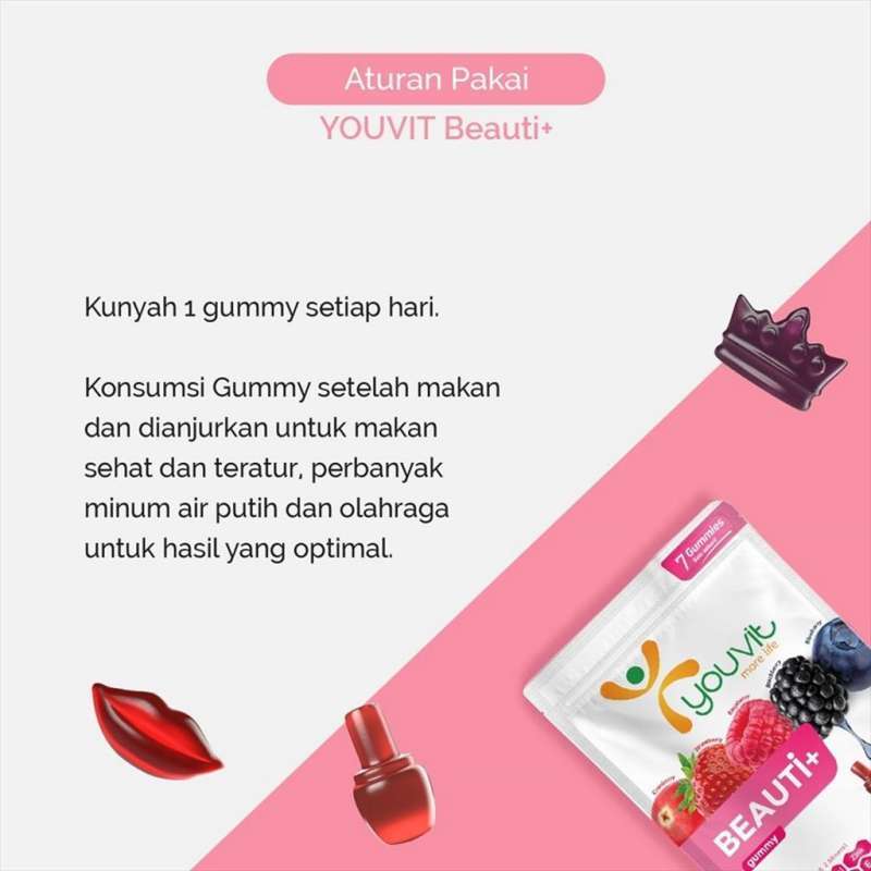 Promo Youvit Multivitamin Gummy Beauti+ 30 Days Vitamin Diskon 1% Di ...